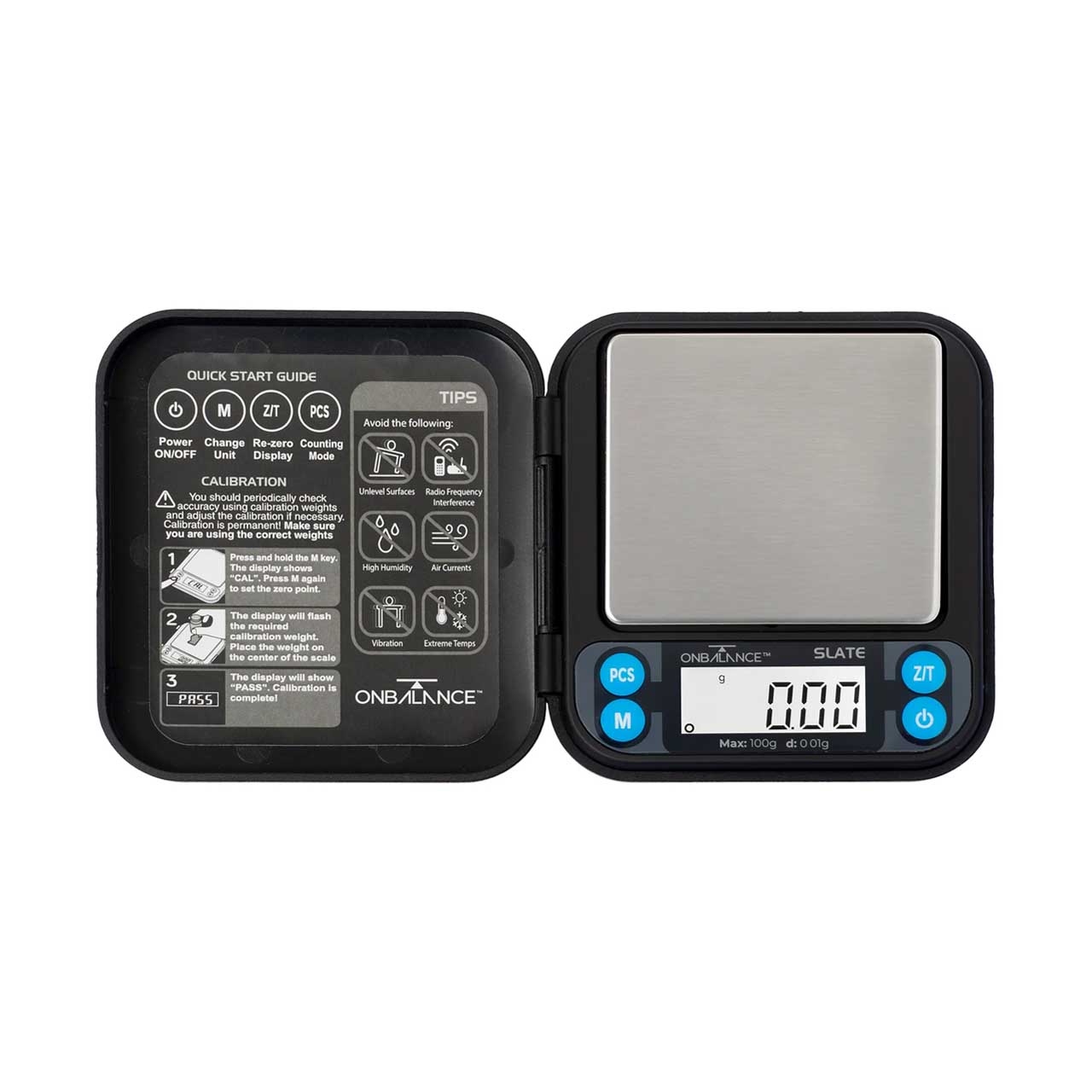 On Balance Slate SL-100 Digital Pocket Scale – 100g × 0.01g